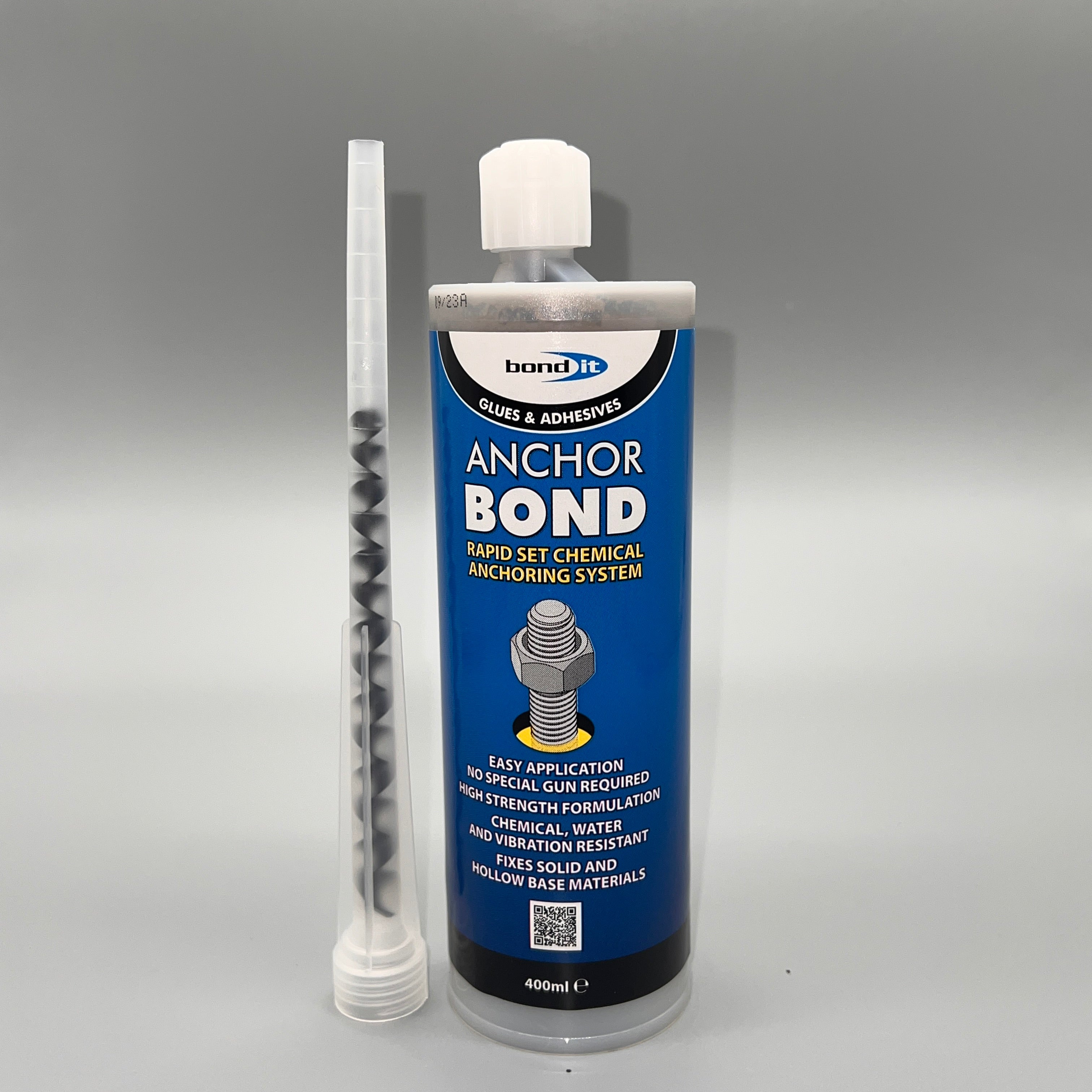 Bond IT - Anchor Bond Resin Adhesive c/w Mixer Nozzle - Grey - 400ml E ...