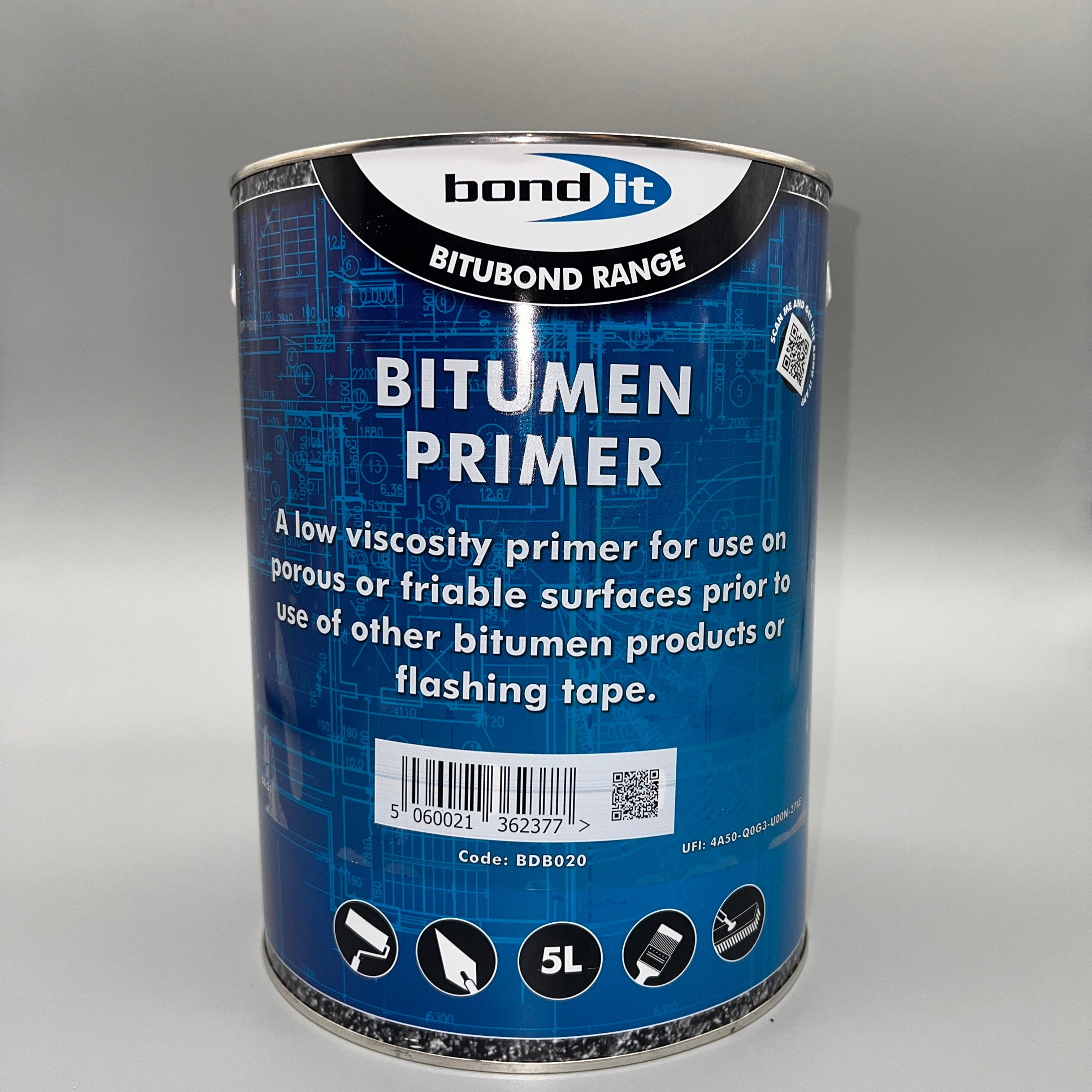 Bond IT - Bitubond Range Bitumen Primer - Black - 5L – 1MerchantUK