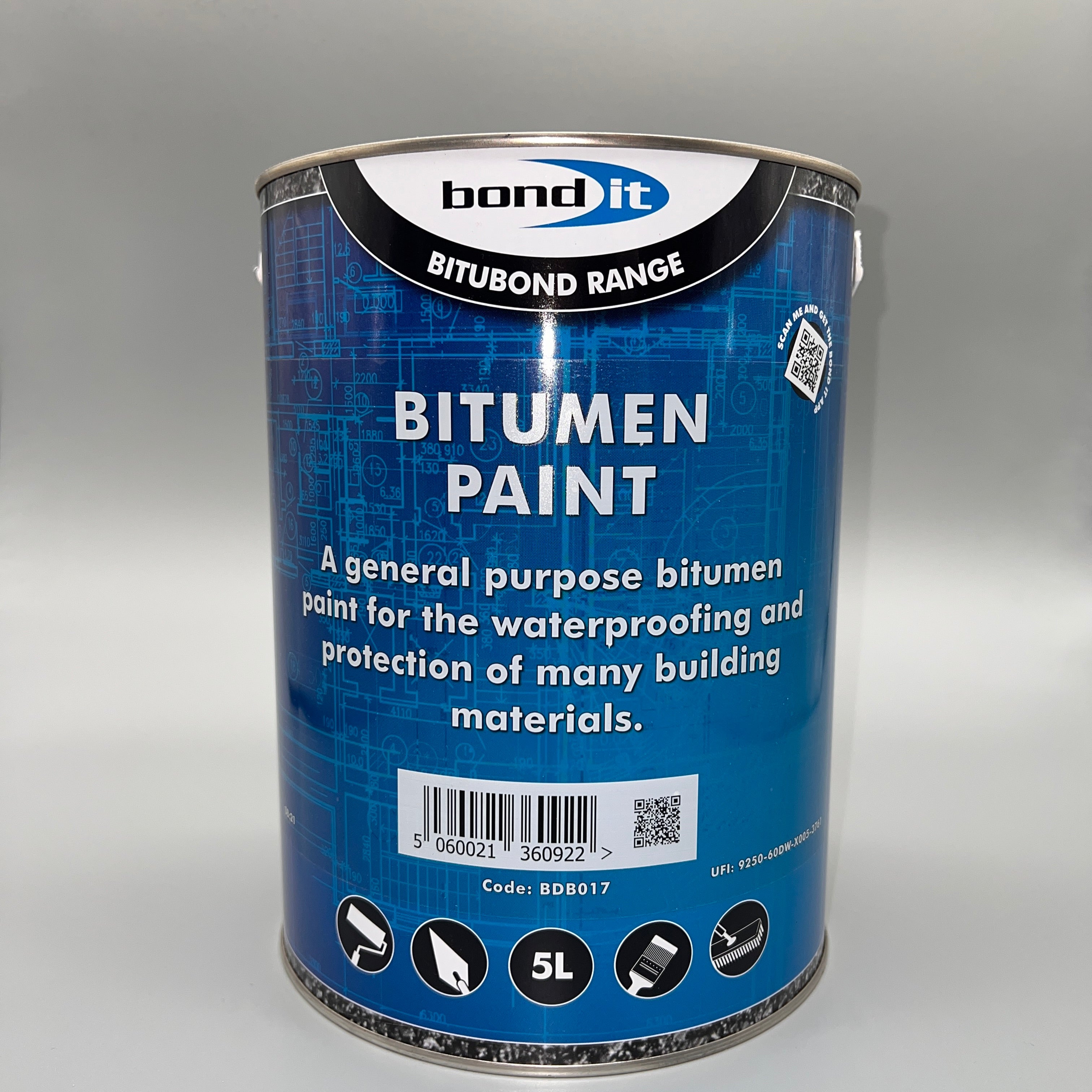 Bond IT - Bitubond Range Weatherproofing Bitumen Paint - Black - 5L ...